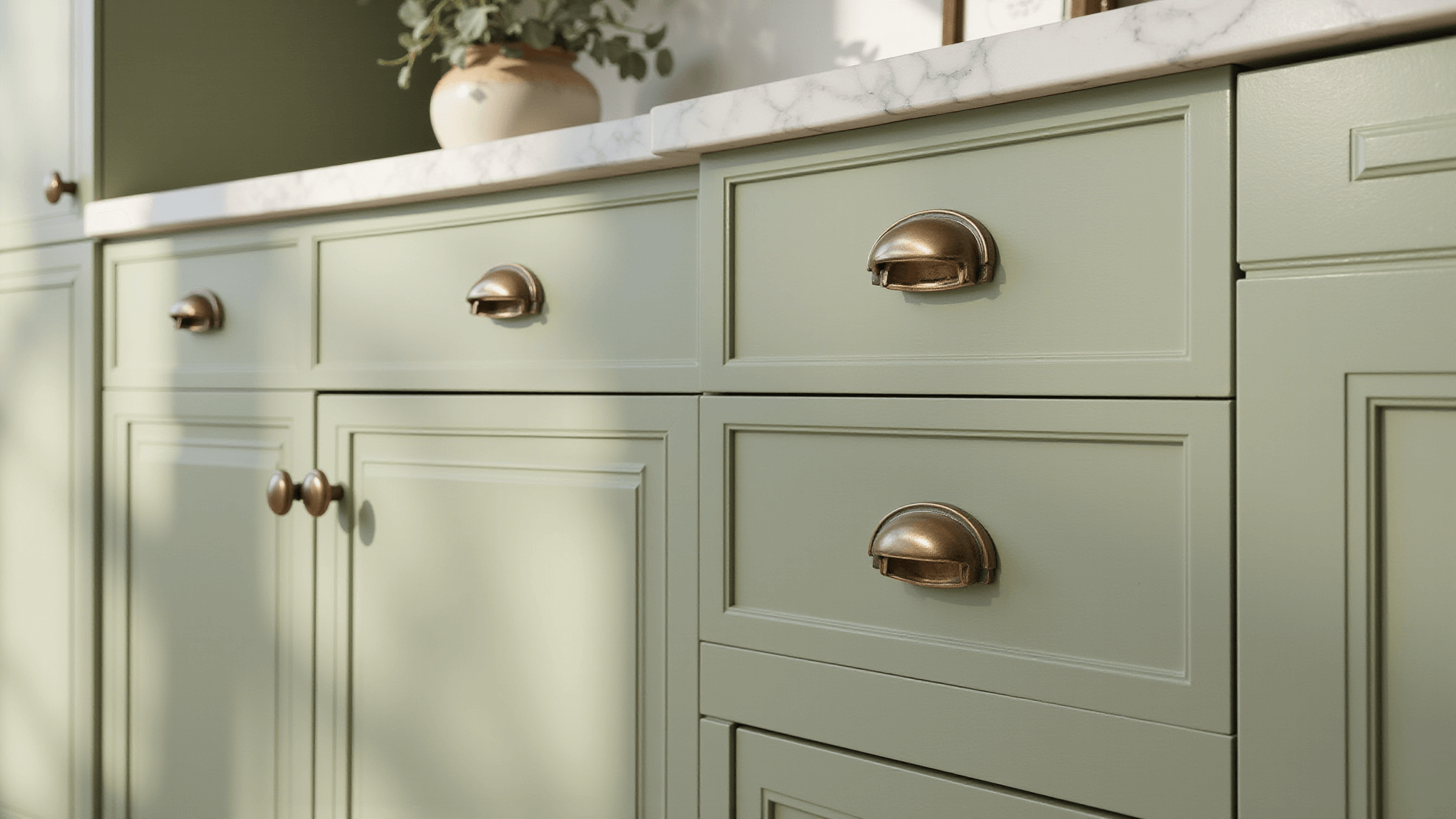 Sherwin-Williams Dried Thyme Kitchen Cabinets: A Complete Makeover ...